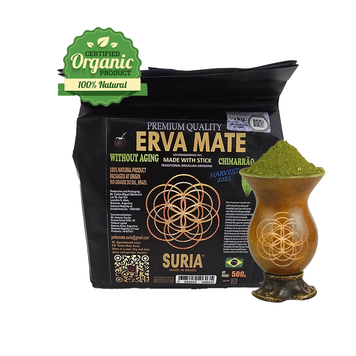 Suria Chimarrao Erva Mate (Mateman Exclusive) 500g – Mateman.store